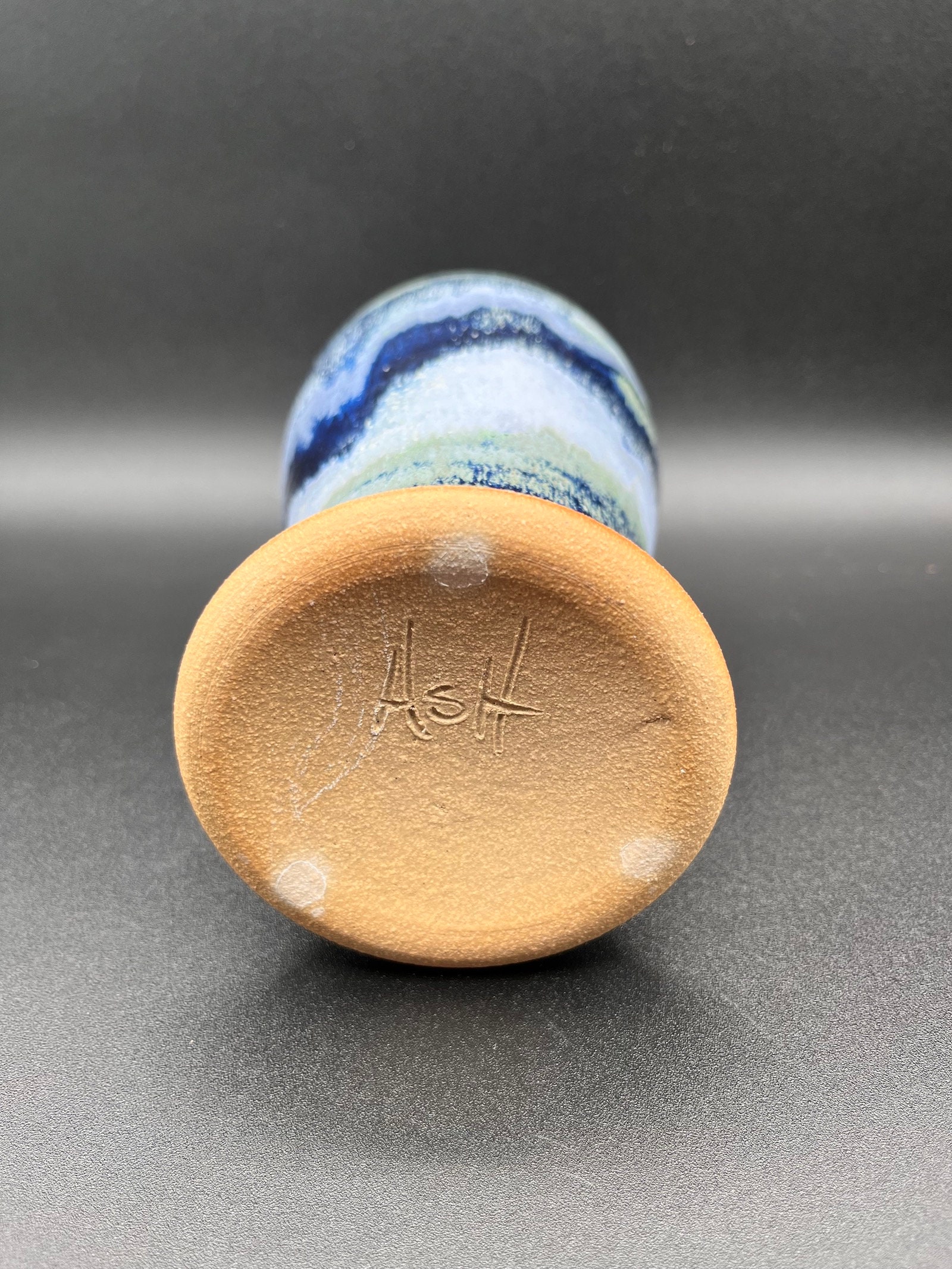 Handmade Ceramic Beer/drinking Vessel. Blue - Etsy