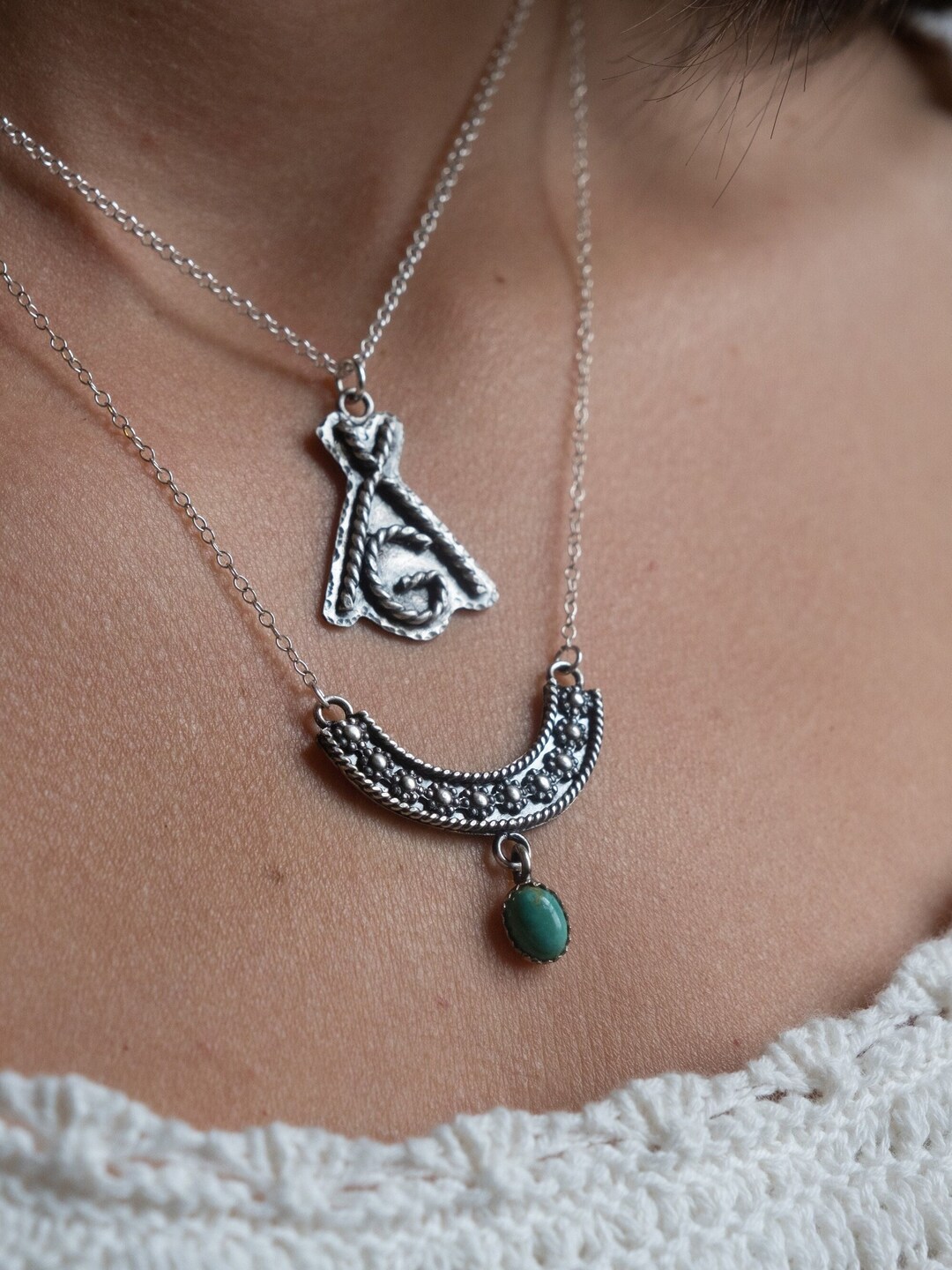 Turquoise Western Bar Pendant by KEB Designs - Etsy