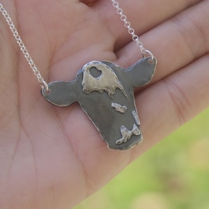 Custom Cow and Spotting Necklace Cowgirl Jewelry KEB Designs - Etsy