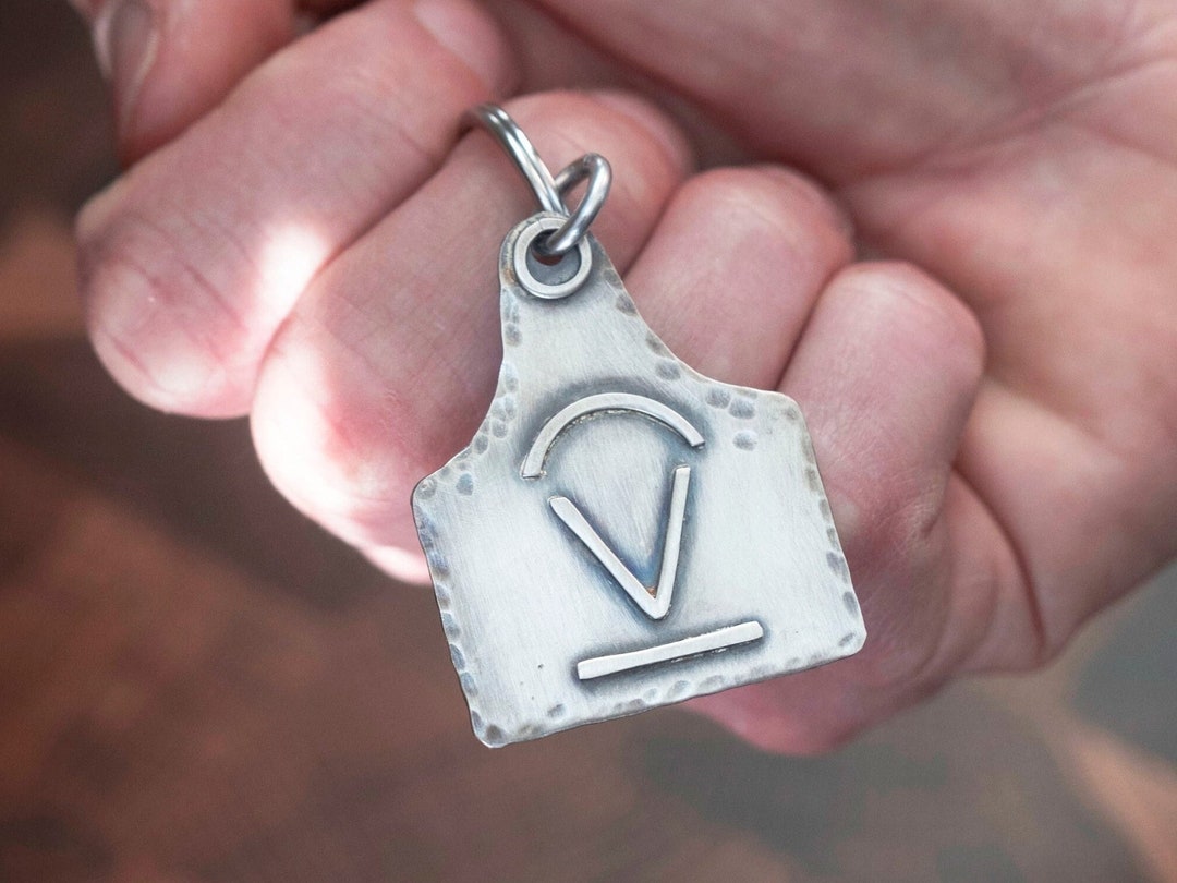Keychain Cow Tag - Custom Cattle Brand Keychain - KEB Designs - Etsy