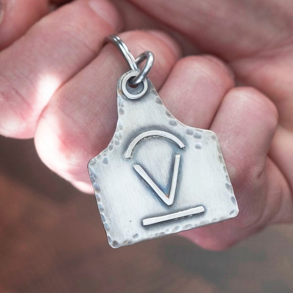 Cow Tag Keychain - Etsy