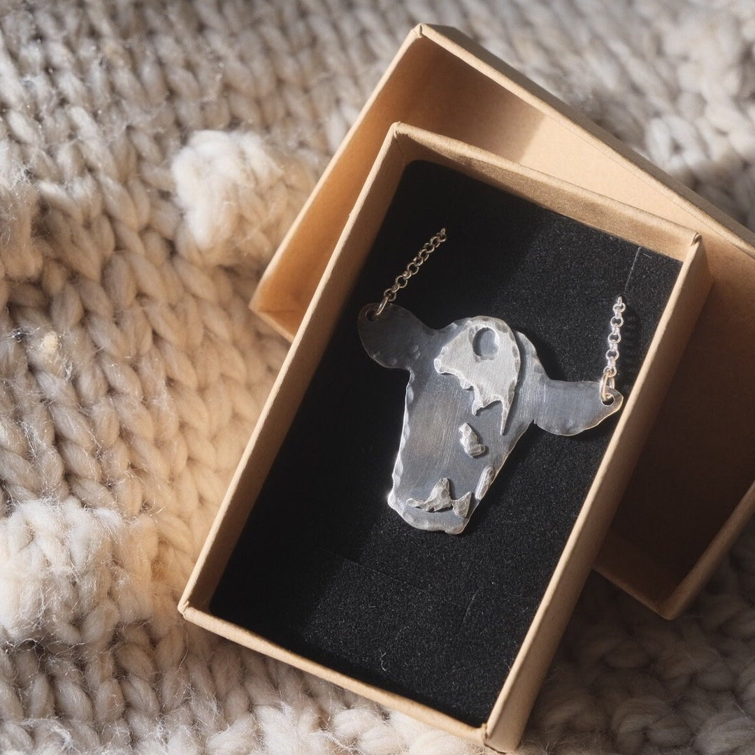 Custom Cow and Spotting Necklace Cowgirl Jewelry KEB Designs - Etsy