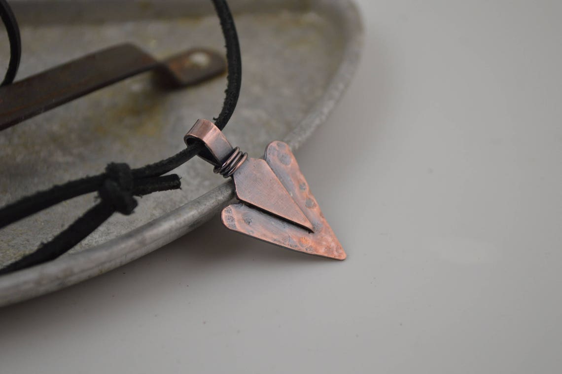 Copper Arrow Head Necklace Men's Arrowhead Jewelry | Etsy
