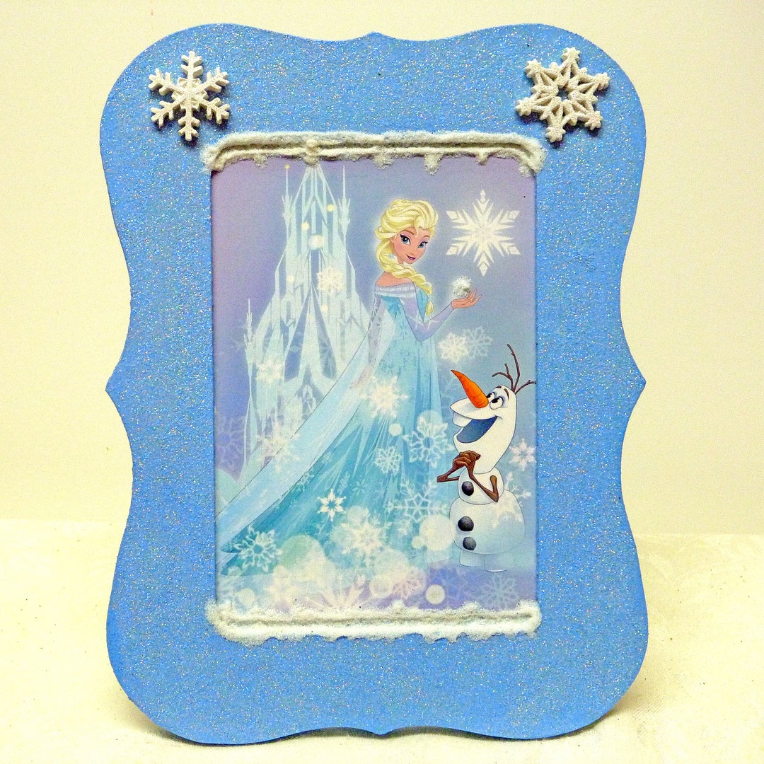 Elsa and Olaf Frozen Ice Castle Picture in Frame Frozen Picture ...