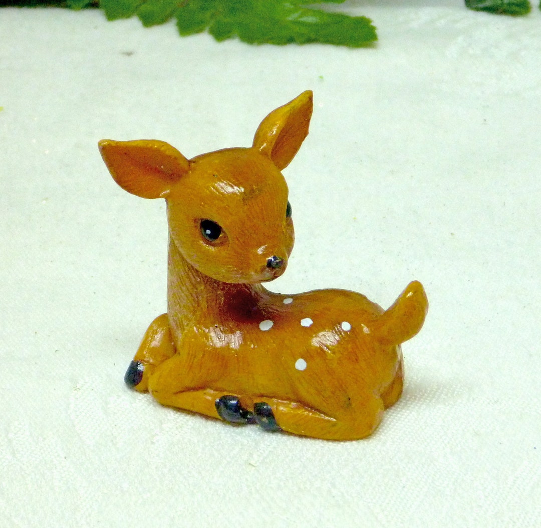 Fawn Figurine Mini Fawn Figurine Baby Deer Fawn Resin Deer - Etsy