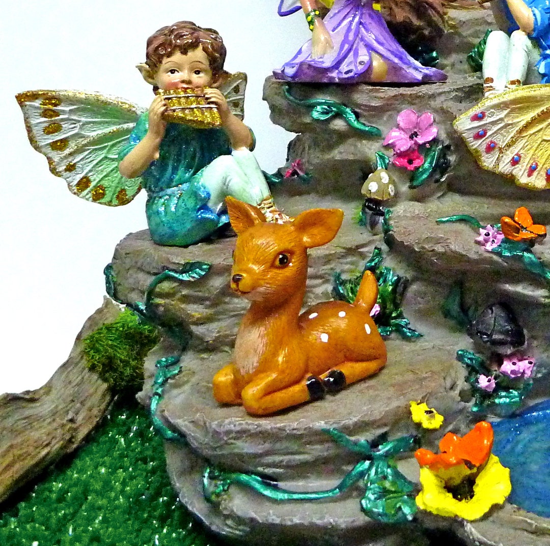 Fawn Figurine Mini Fawn Resin Figurine Baby Deer Fawn Deer Garden Kit ...