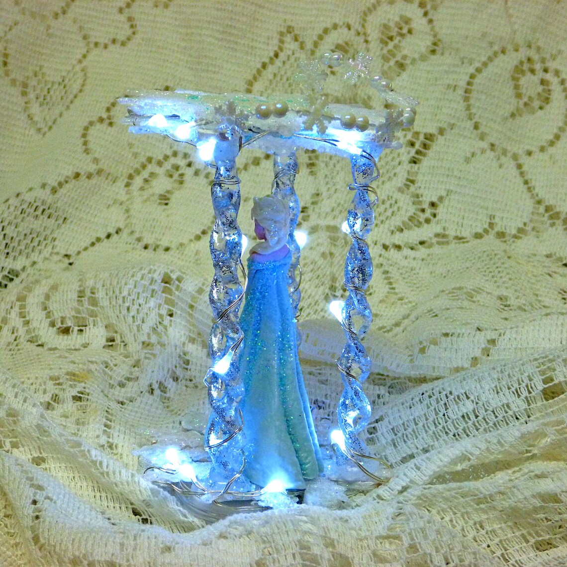 FROZEN ELSA LED Light up Enchanting Ornament Stands Alone - Etsy
