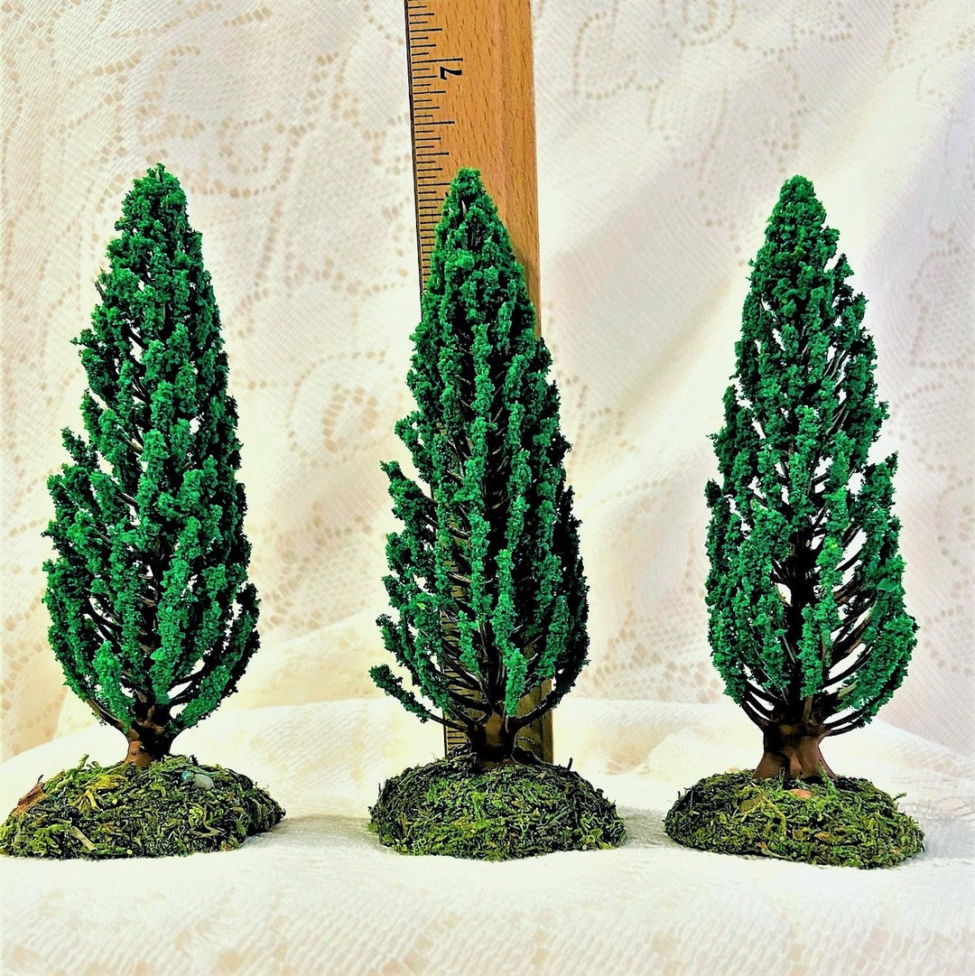 MINIATURE ARBORVITEA 5.5 Inch TREE for Model Houses Zen 14cm Tall Fairy ...