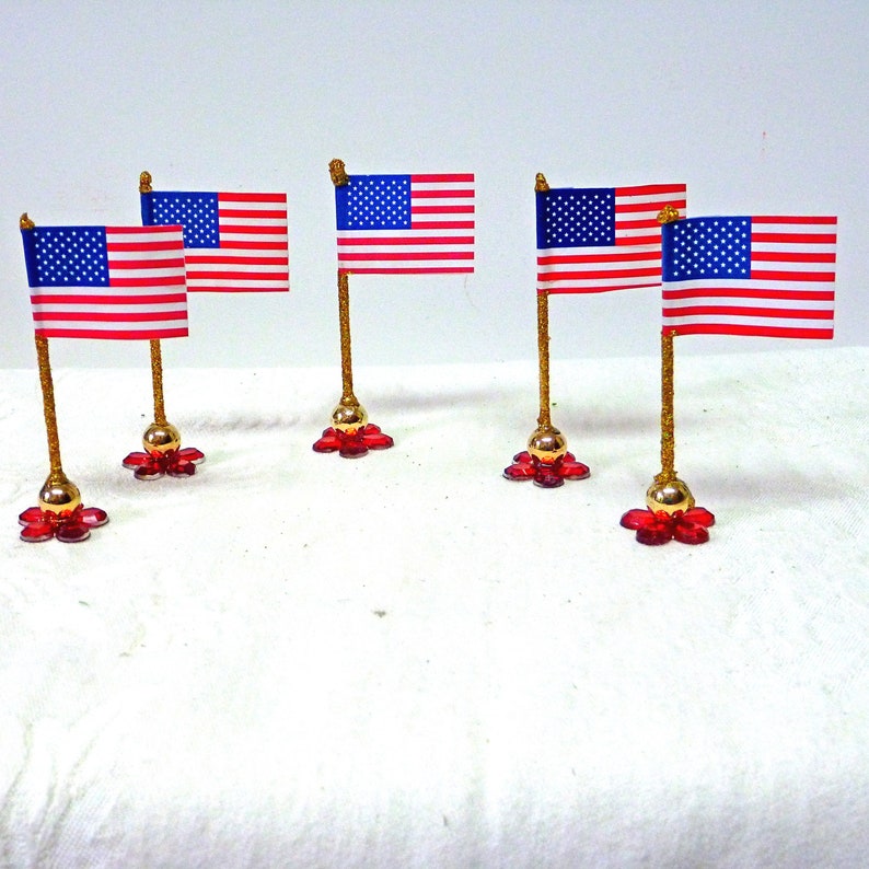 Miniature American Flag 4th of July Flag Pole Patriotic Party | Etsy