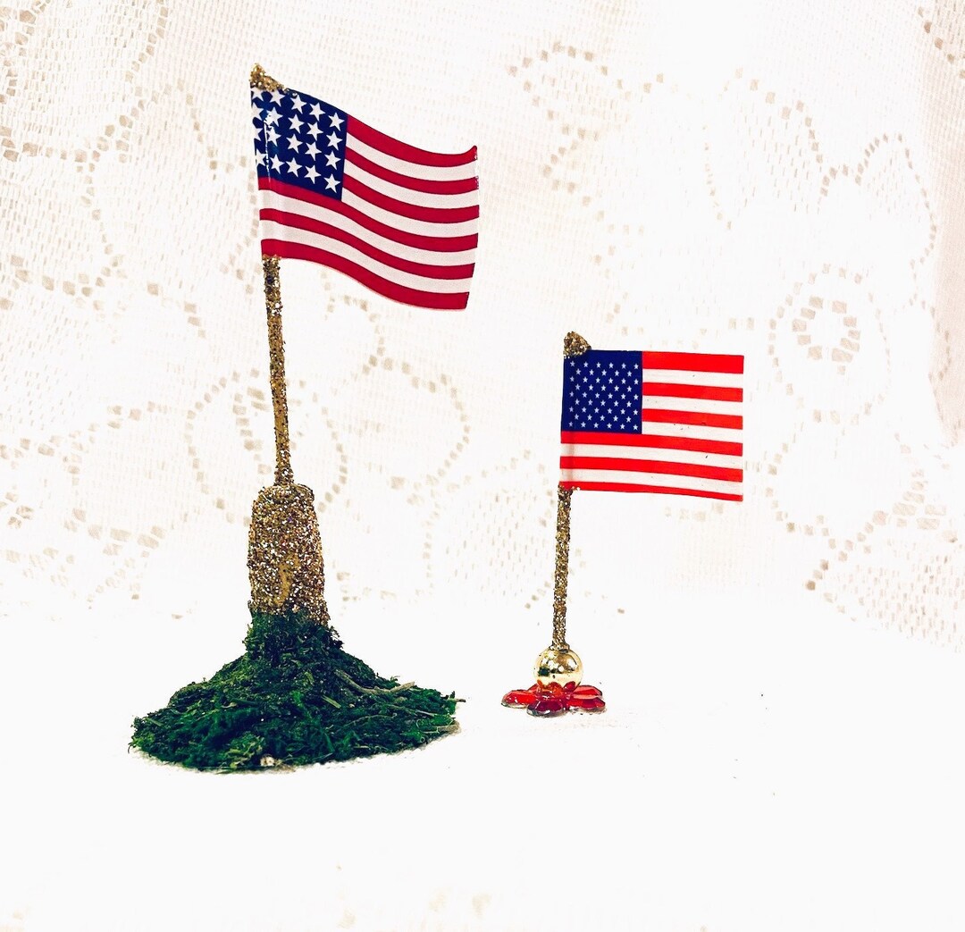 Miniature USA Flags & Flag Poles July 4th Flag Pole or USA Flag Picks ...