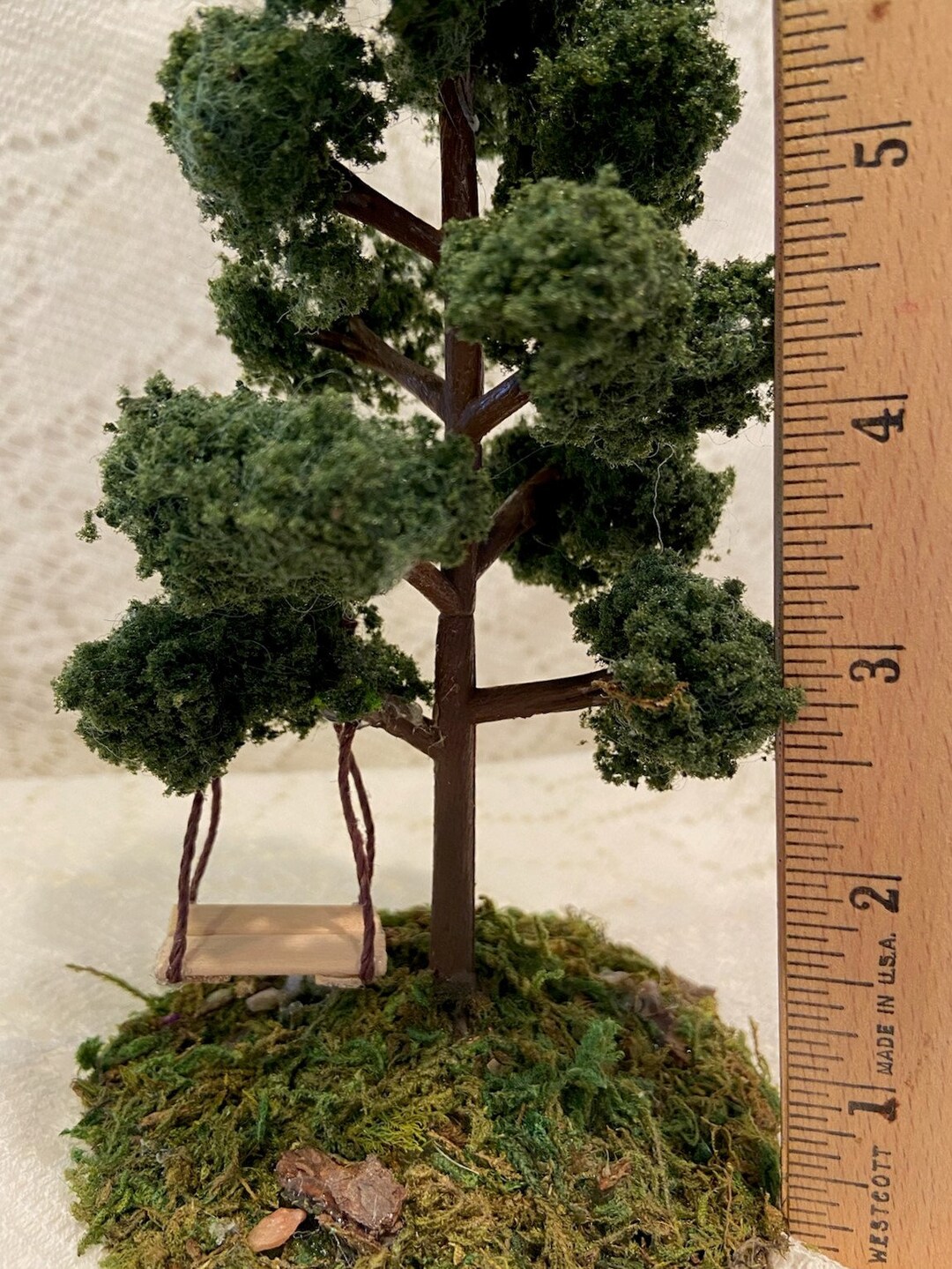 MINIATURE TREE 7.5 Inch With SWING Realistic Looking for Models ...