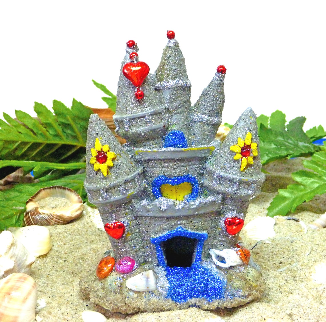 SANDCASTLE HEARTS Mermaid Seahorse Castle Seashell Castle 4.5 - Etsy