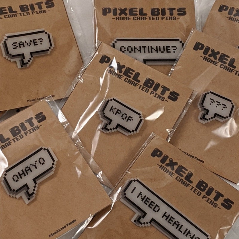 Pixel Art Pins - Etsy