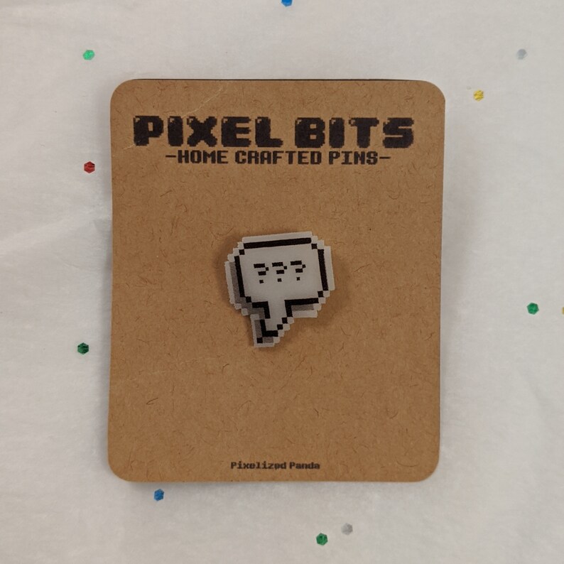 Pixel Bits Bubble Speech Pins - Etsy