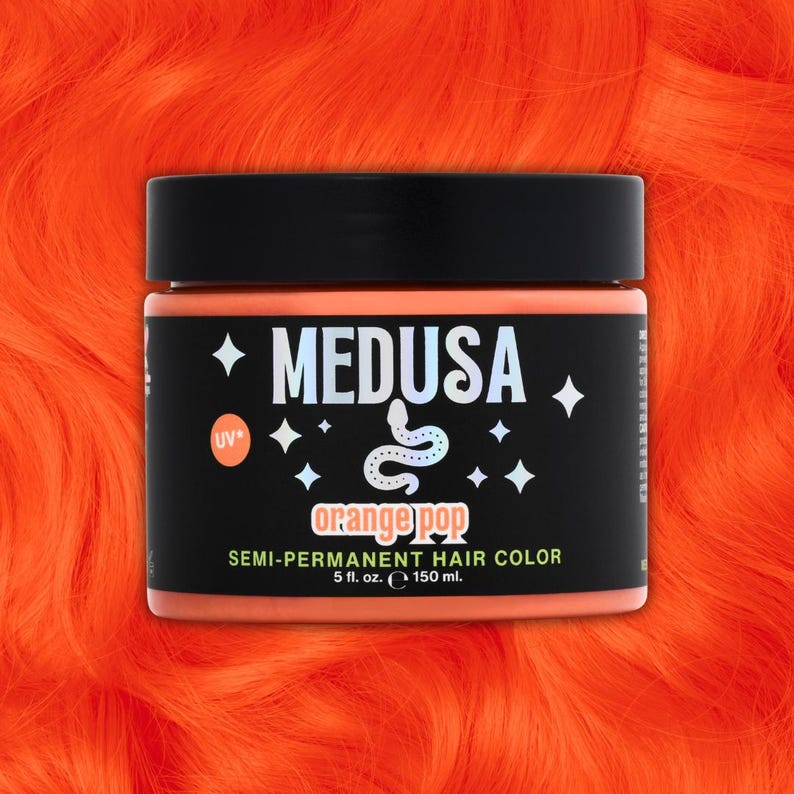 Medusa Semi-permanent Hair Color, Vegan and Cruelty-free Orange Hair ...