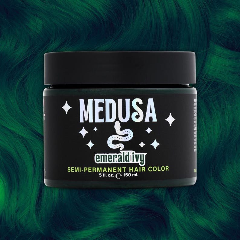 Medusa Semi-permanent Hair Color, Vegan and Cruelty-free Green Hair Dye ...