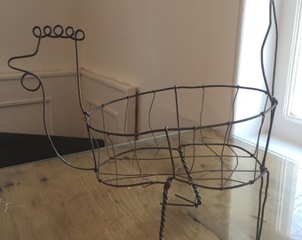 Chicken Wire Rooster Basket - Etsy