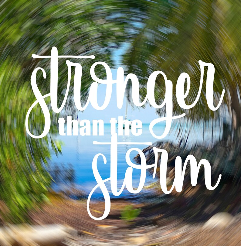 Pick Size/color: Stronger Than the Storm Decal Sticker for | Etsy