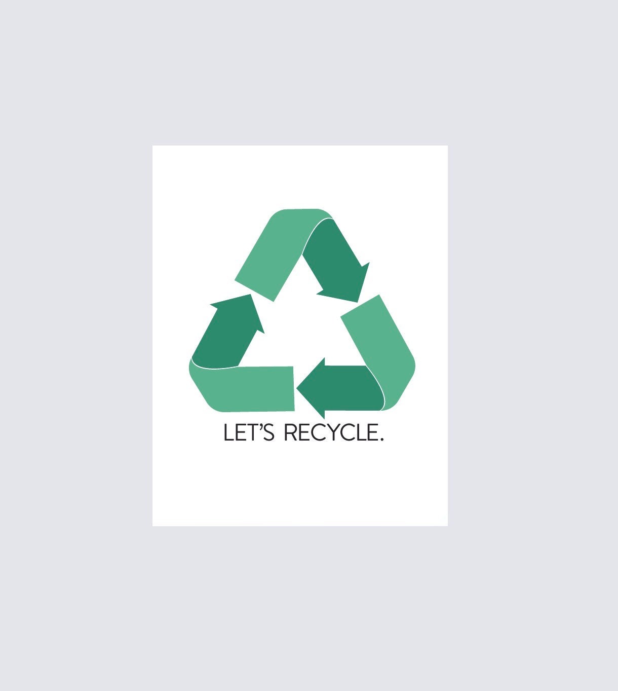 Let's Recycle Sign Print, Downloadable Print, Printable, Print at Home ...