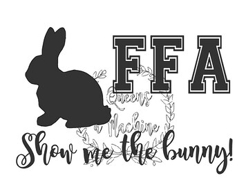 4H 4-H FFA rabbit rabbitry show rabbits svg automatic download | Etsy