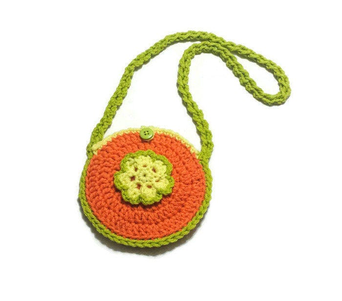 Kids Purse Little Girls Bag Round Crochet Pouch Toddler | Etsy