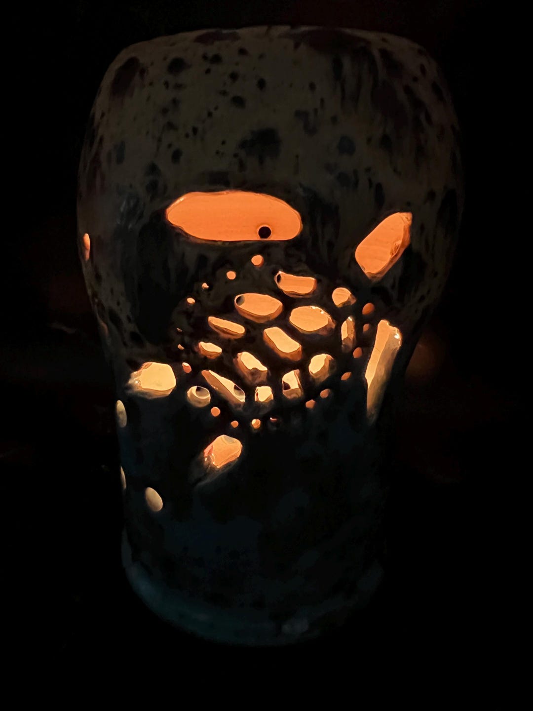 Solar Lantern Candle Lantern Sea Turtle Light Handmade Pottery Ceramic ...