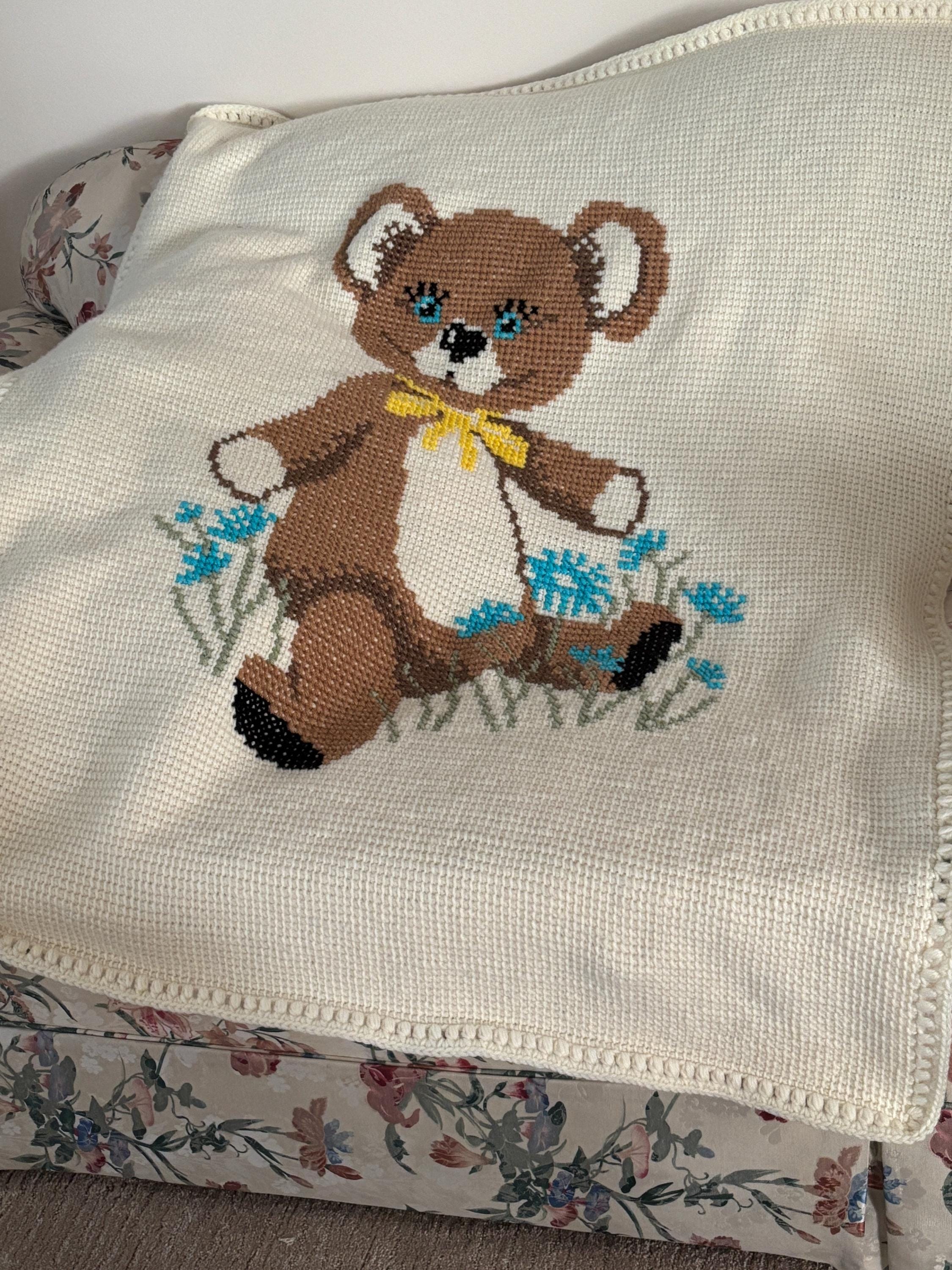 Crocheted Teddy Bear Afghan - NEW - Etsy