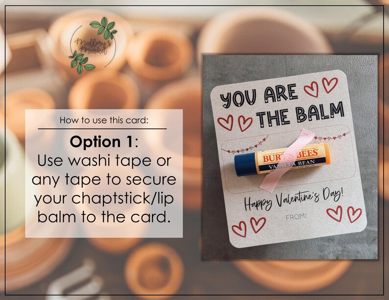 Printable Chapstick Valentines | DIY Valentine Gift (PDF) | Galentine's ...
