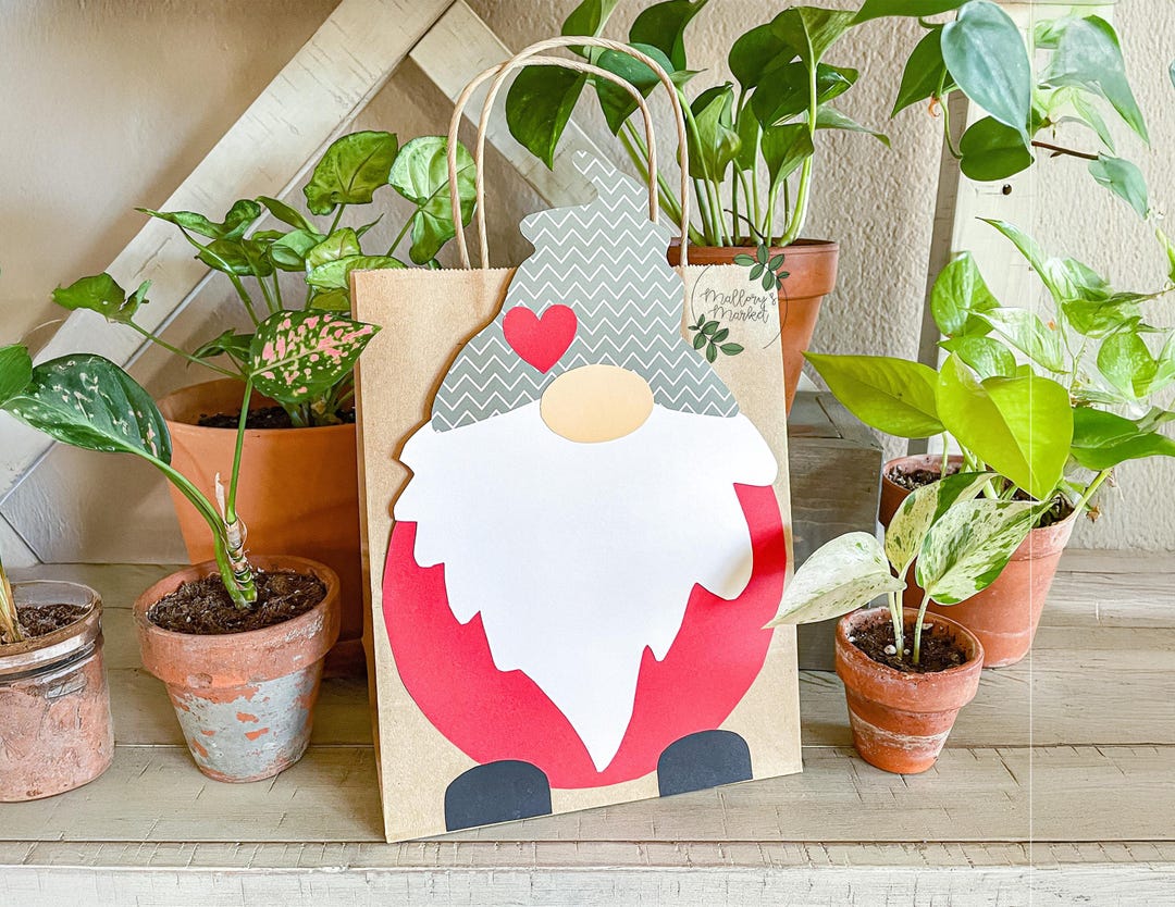 Valentine Gnome Bag Craft | DIY Printable Template (PDF Pattern) - Etsy