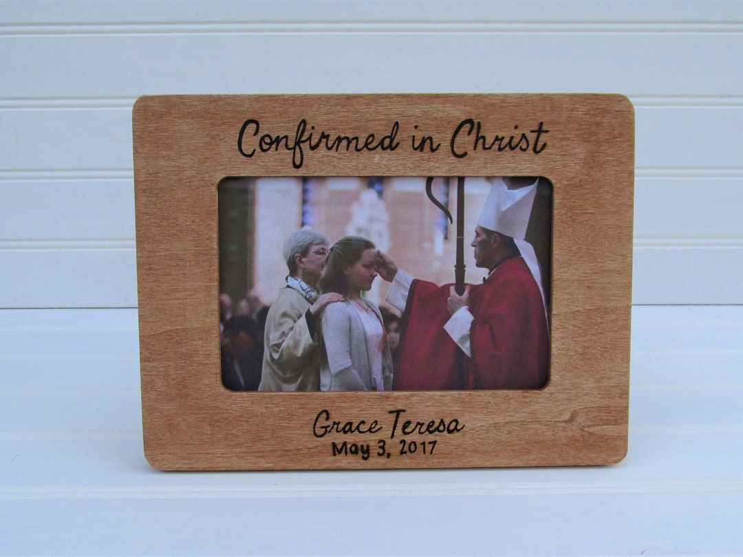Personalized Confirmation Wooden Picture Frame Confirmed in - Etsy