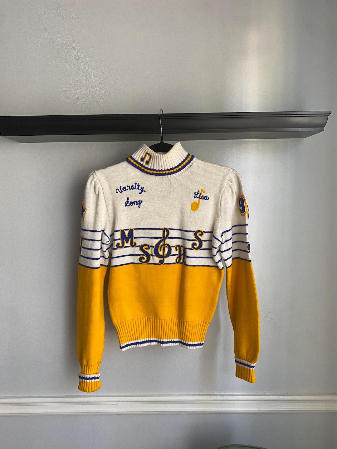 60s / 70s Varsity Sweater. Albion High School Varsity Song Turtleneck ...