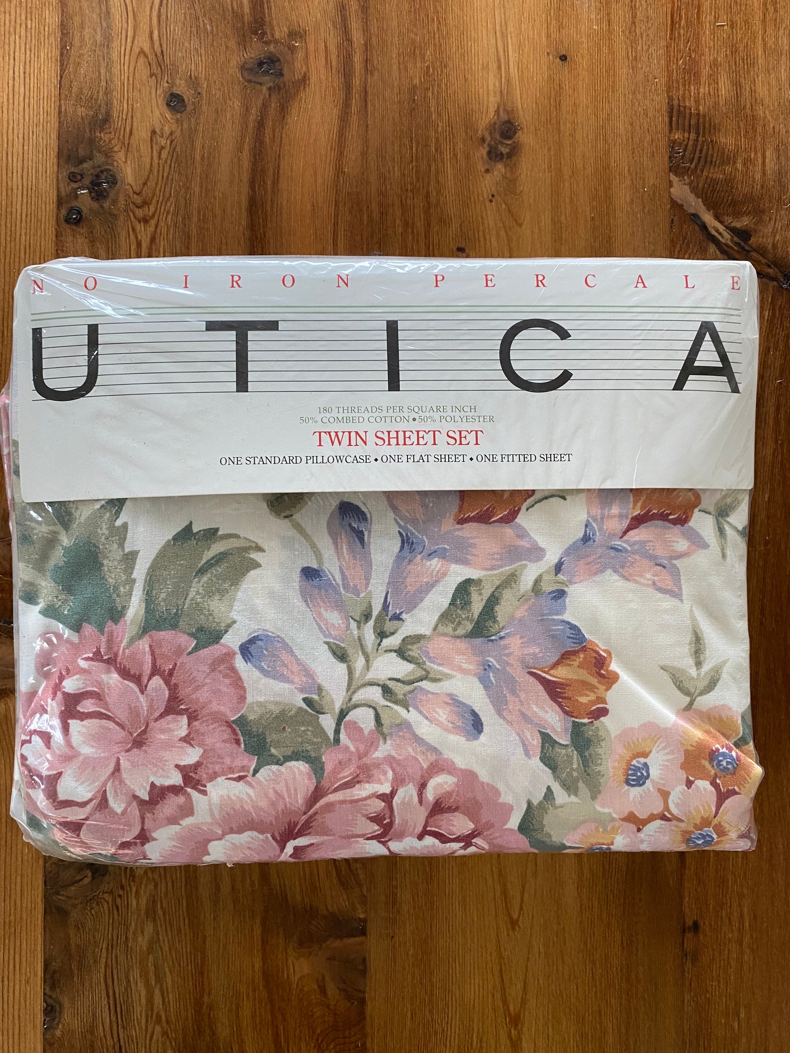 90s Floral Sheets. 1990s Utica Twin Sheet Set. Pillowcase - Etsy