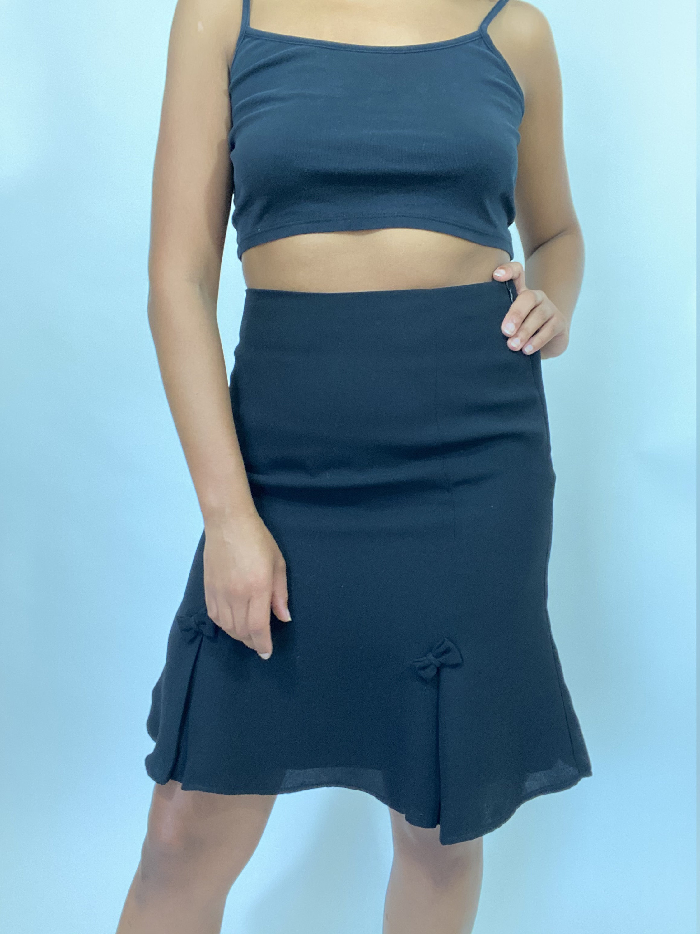90s Black Skirt With Bows. 1990s Medium Skirt. - Etsy UK