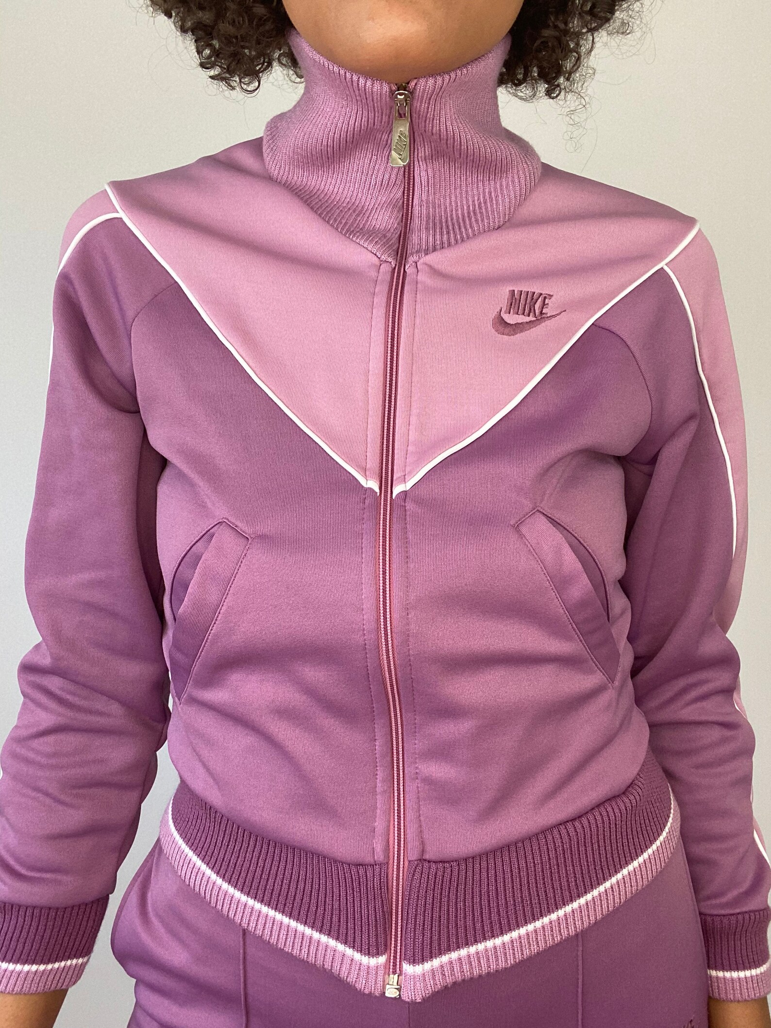80s Women's Nike Sweatsuit. 1980s Pastel Purple Zip up - Etsy