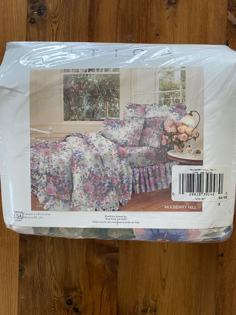 90s Floral Sheets. 1990s Utica Twin Sheet Set. Pillowcase - Etsy