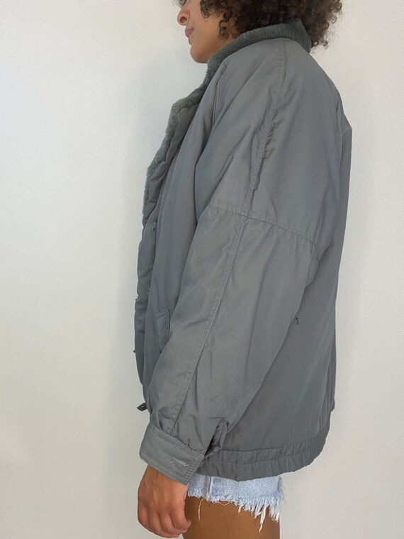 70s / 80s Gray Puffer Jacket. 1970s 1980s Learsi Inte… - Gem