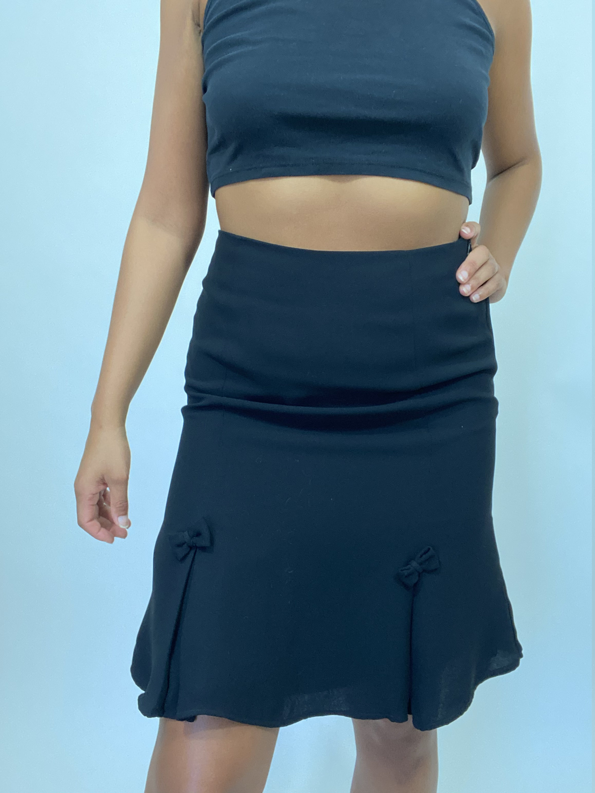 90s Black Skirt With Bows. 1990s Medium Skirt. - Etsy UK