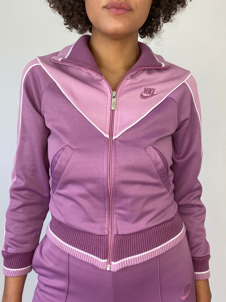 80s Women's Nike Sweatsuit. 1980s Pastel Purple Zip up - Etsy