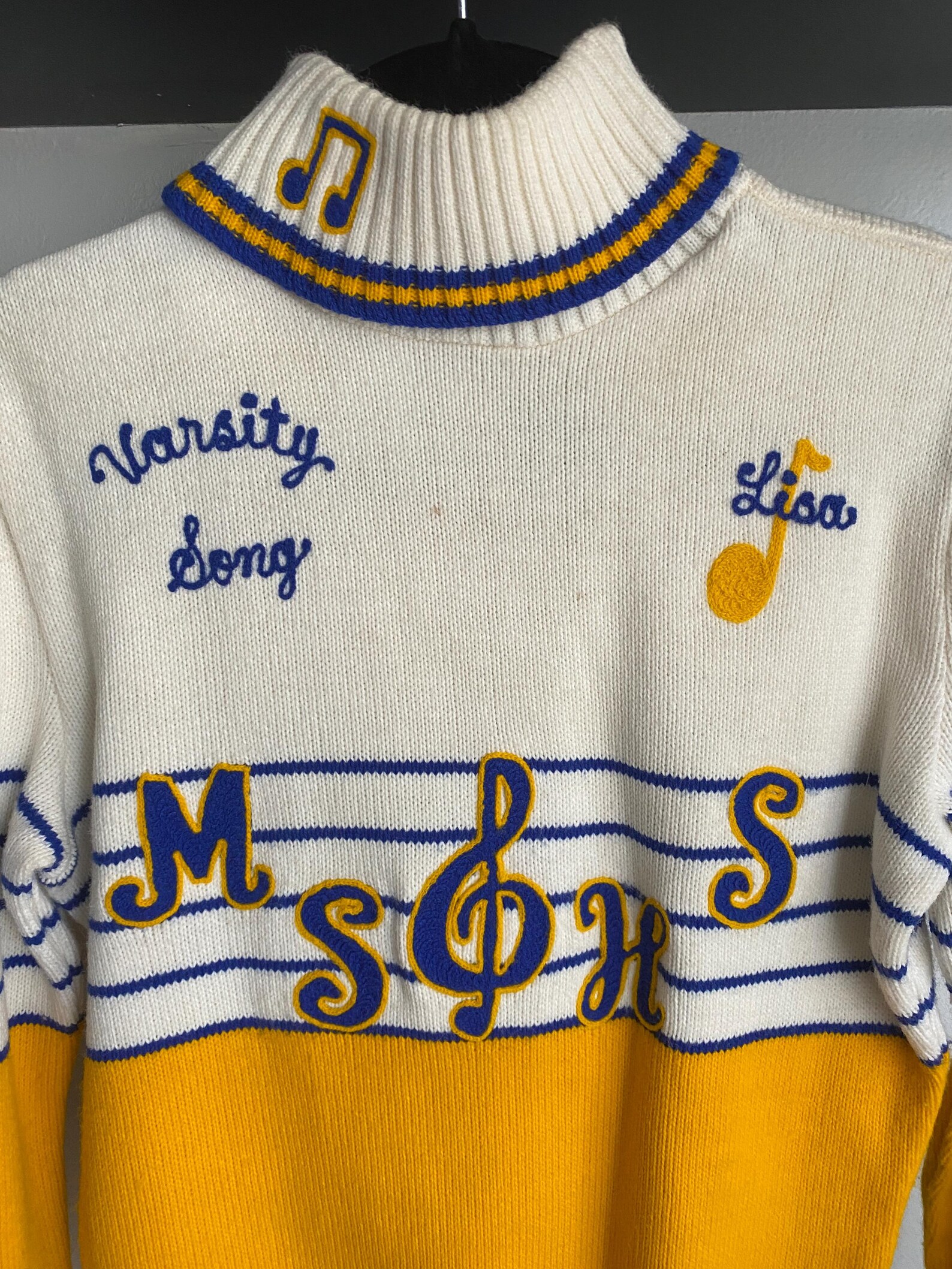 60s / 70s Varsity Sweater. Albion High School Varsity Song Turtleneck ...