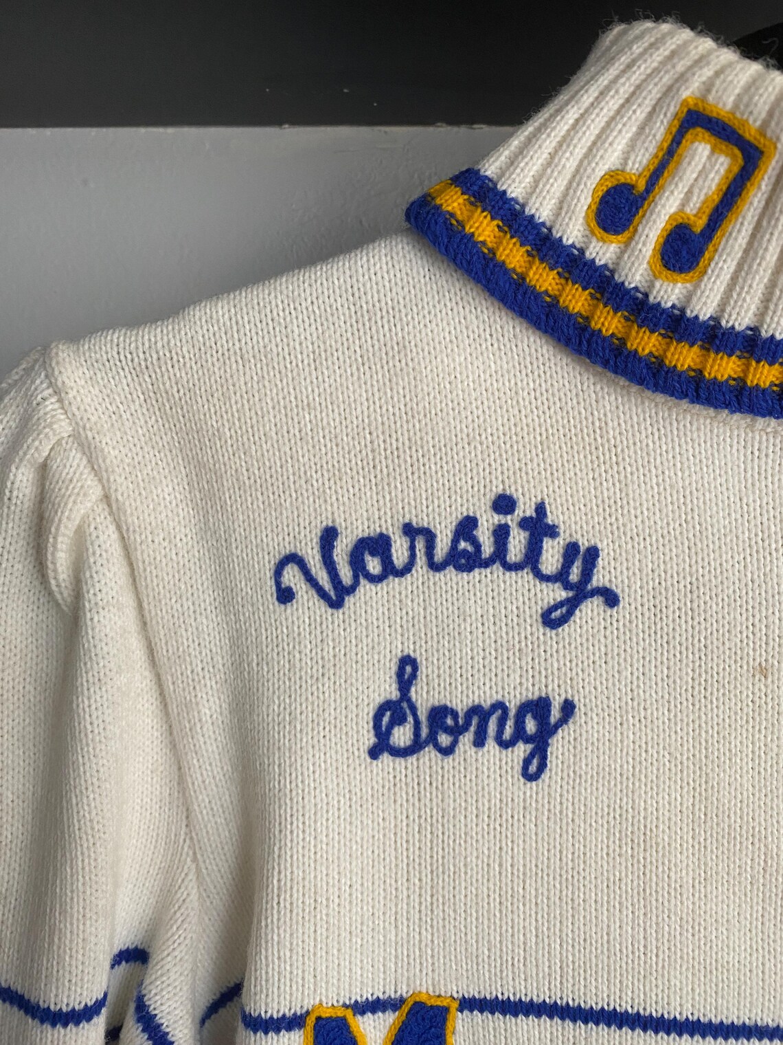 60s / 70s Varsity Sweater. Albion High School Varsity Song Turtleneck ...