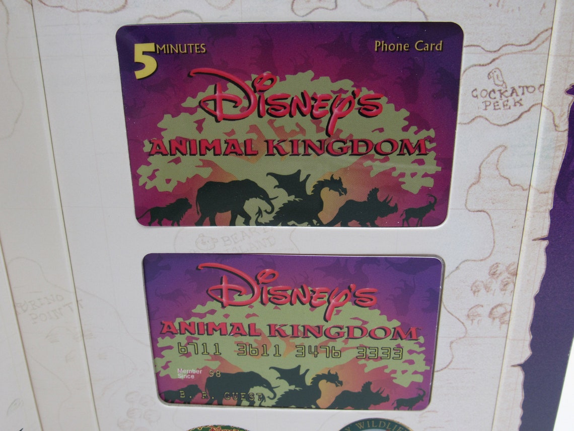 Disney Credit Card Animal Kingdom Commemorative Package Phone - Etsy