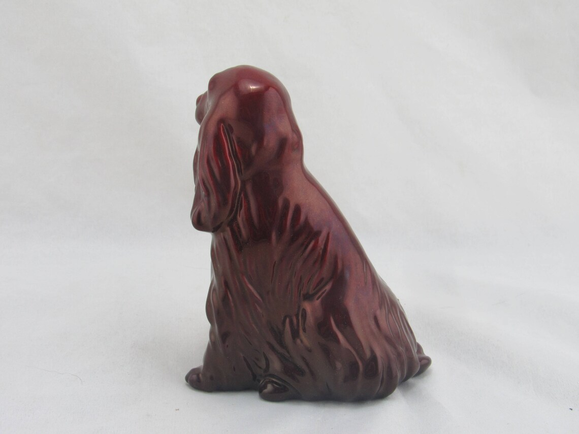 Zsolnay Eosin Cocker Spaniel Dog Figurine Iridescent Red | Etsy