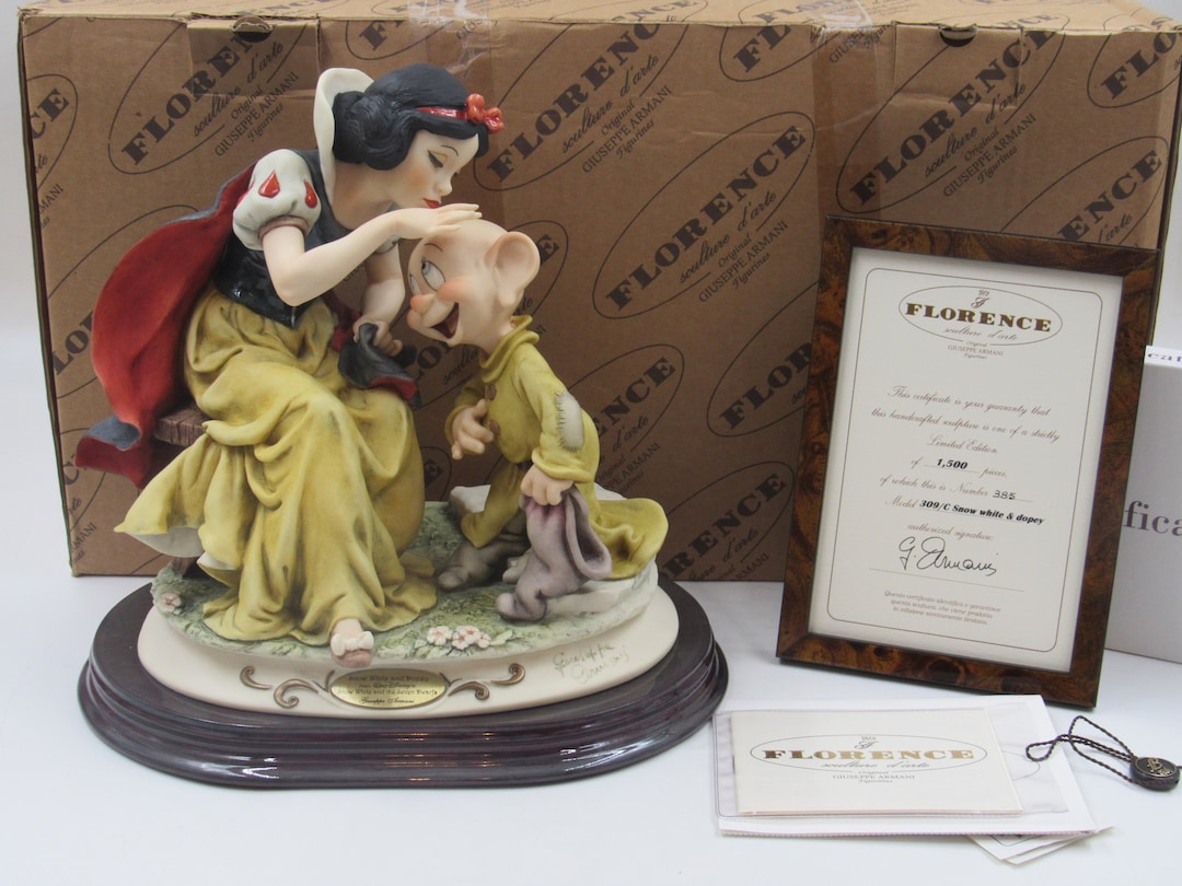 Giuseppe Armani Walt Disney Snow White and Dopey Figure 0309C Box Hand ...