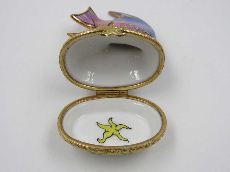 Limoges Tropical Fish Pink Blue Colorful Peint Main France - Etsy