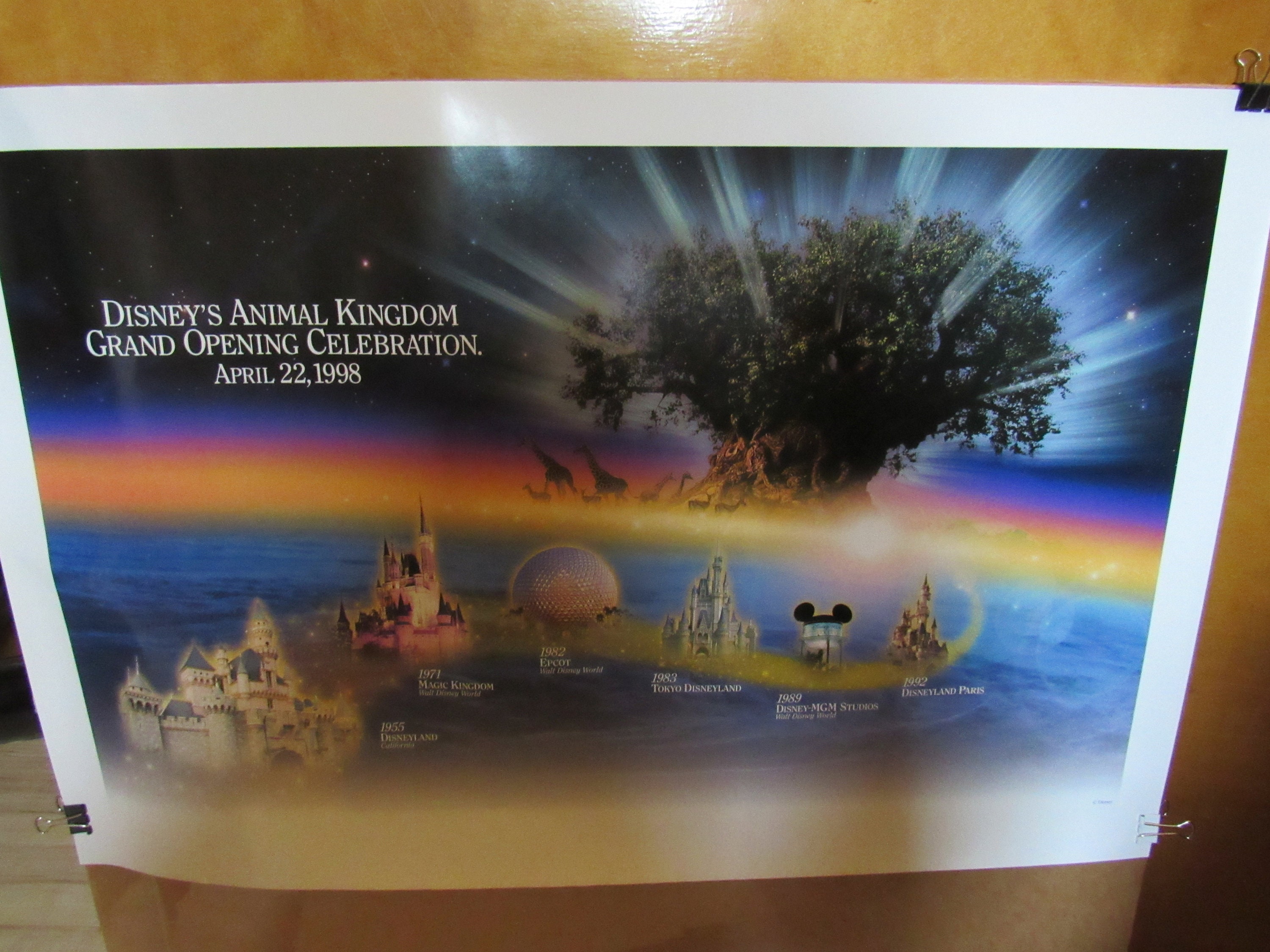 Disney's Animal Kingdom Grand Opening Celebration Poster April 22 1998 ...