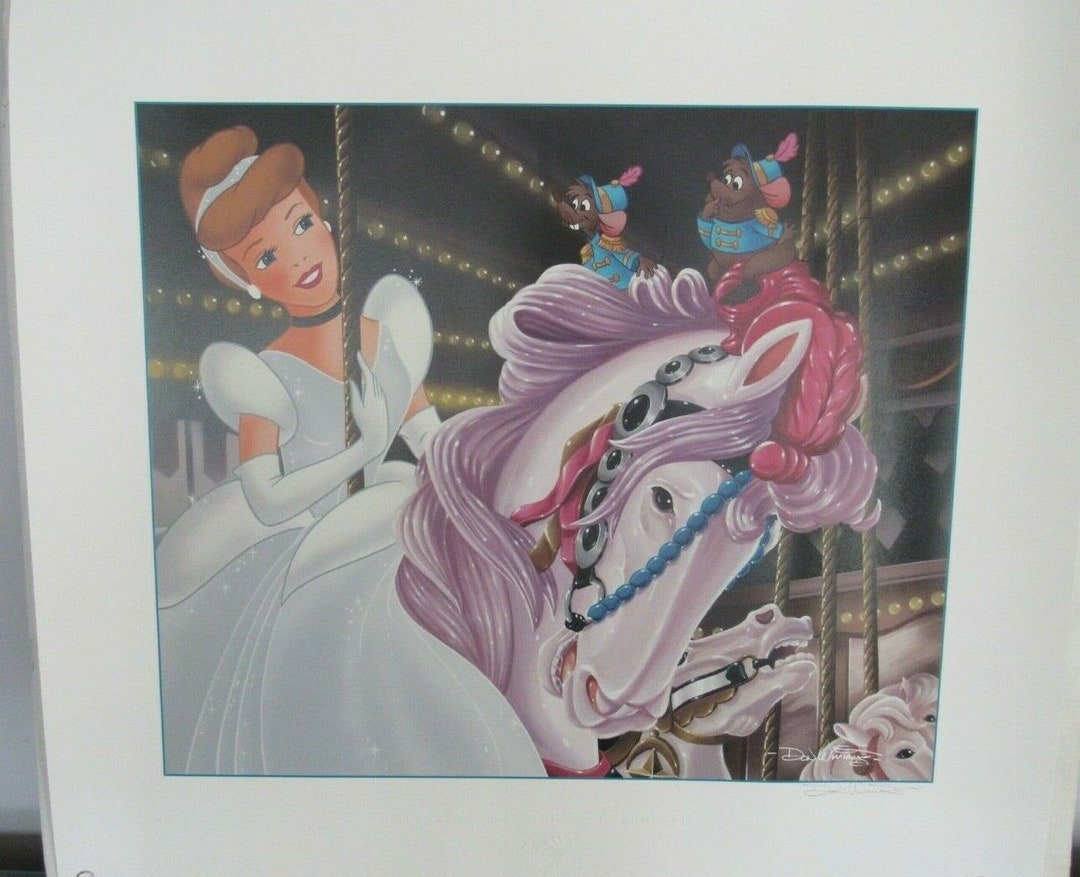 Disney Cinderella's Golden Carousel Lithograph Signed Don Williams #81/ ...