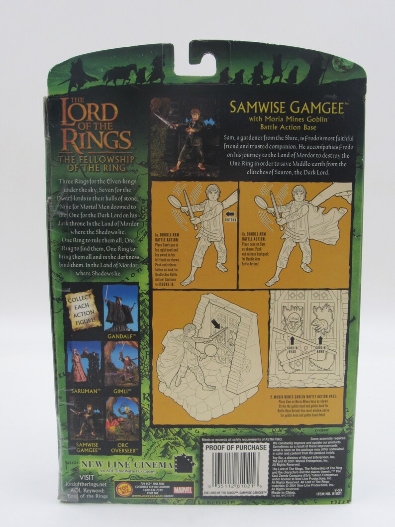 The Lord of the Rings Fellowship of the Ring Samwise Gamgee - Etsy
