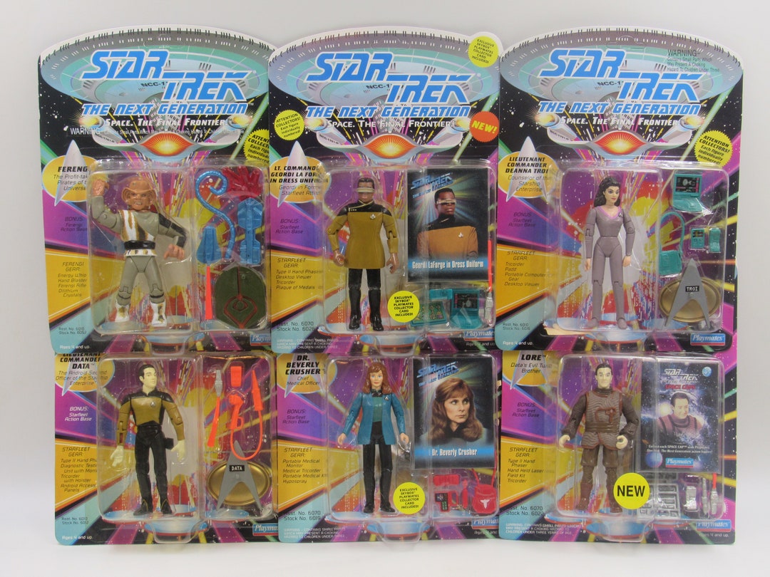 Star Trek the Next Generation Lot of 6 Action Figures Playmates Toys ...