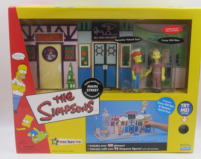 The Simpsons WOS Main Street Environment With Exclusive Action Figures ...