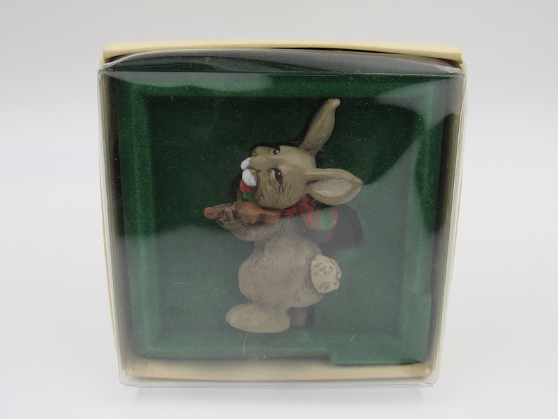 Hallmark "the Friendly Fiddler" Rabbit and Violin Ornament Dated 1981 ...